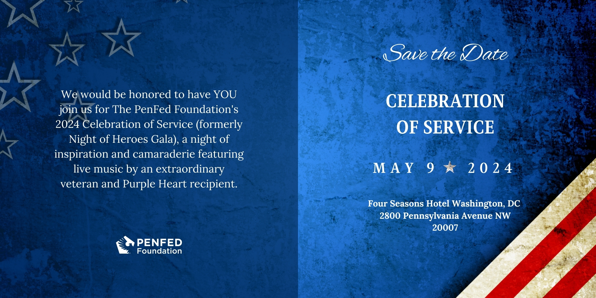 The PenFed Foundation Announces Upcoming Celebration of Service Gala
